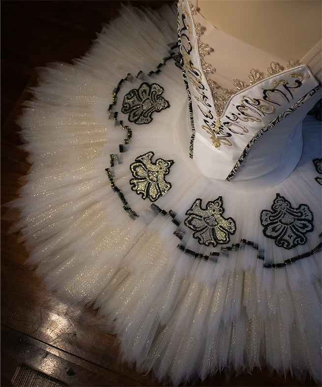 Elite Hire - Ivory Gold & Black Serpentine Tutu Adult Small - Adult Me ...
