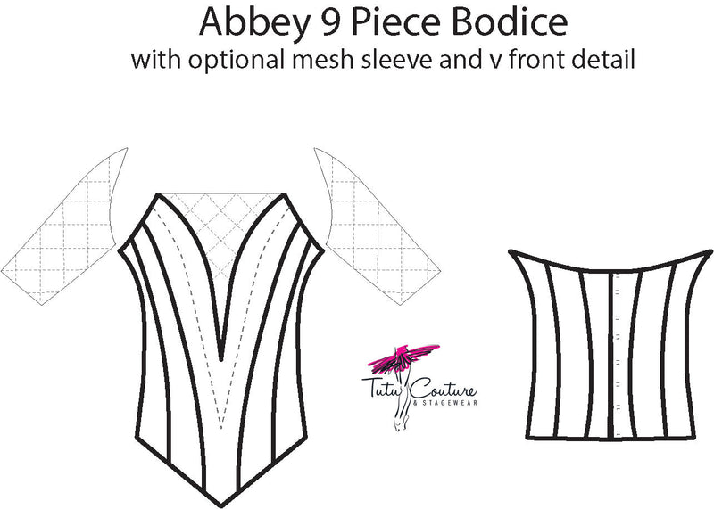 Abbey 9pc Bodice Pattern PDF Digital Download – Tutu Couture and Stagewear