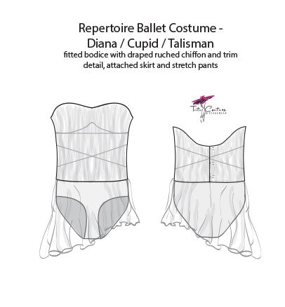 Repertoire Ballet Costume Diana/Cupid/Talisman Pattern – Tutu Couture ...